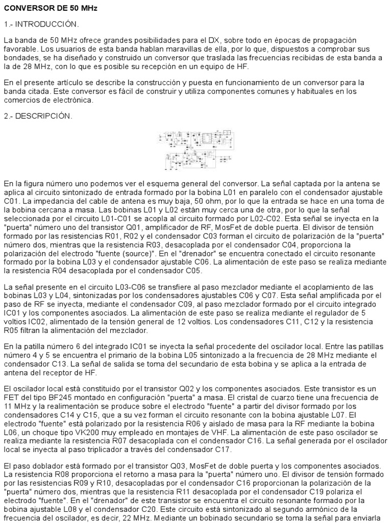 Transversor 11metros A 6 Metros - RX Solo | PDF | Inductor | Transistor