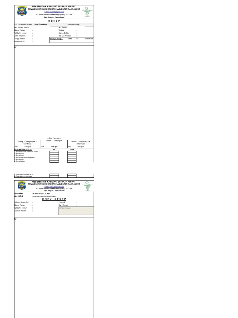 Blangko RESEP | PDF