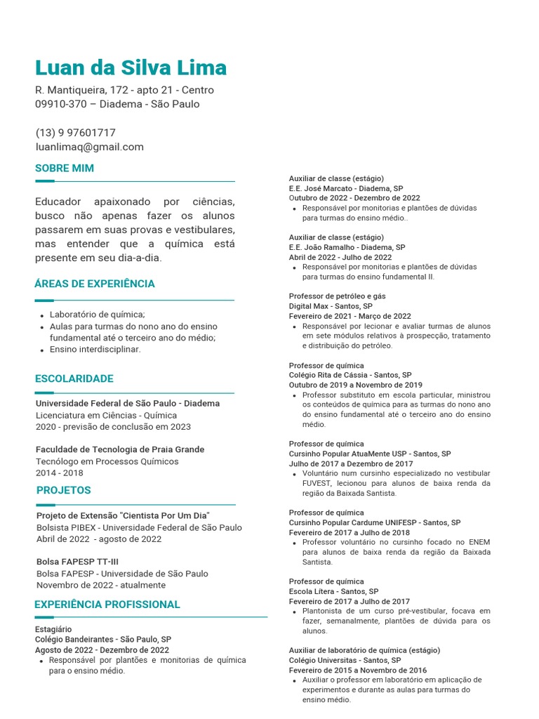 CV - Luan Lima | PDF