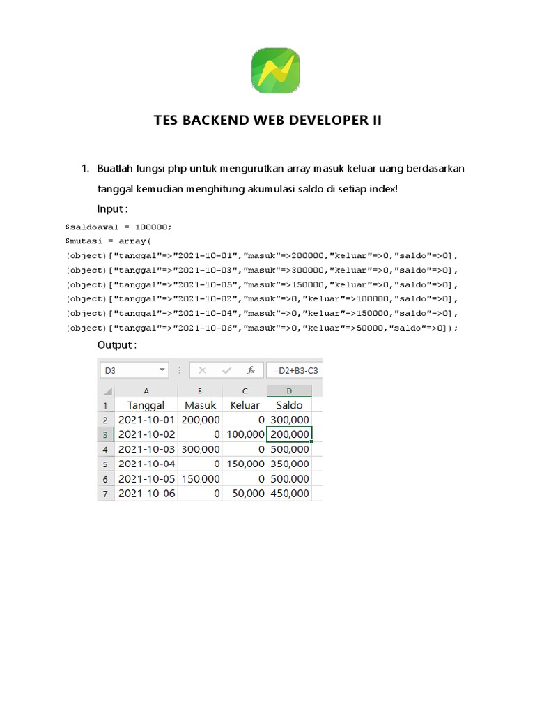 Tes Back End Web Developer v2 (1) - 2 | PDF