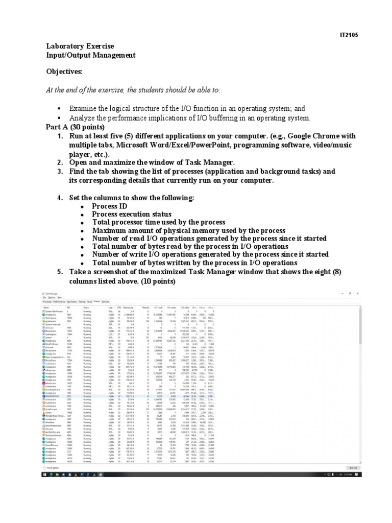 IT2105: I/O Management Lab Guide | PDF | Device Driver | Input/Output