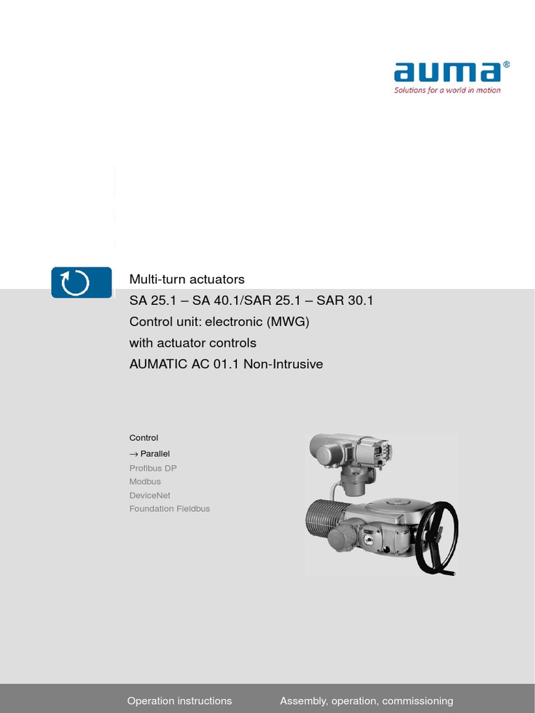 Auma Sa 25.1 Sa 40.1sar 25.1 Sar 30.1 | PDF | Screw | Actuator