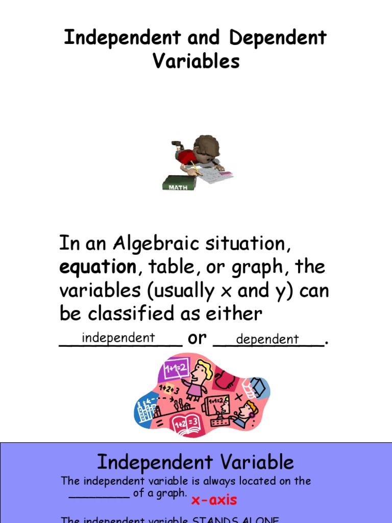 Independent and Dependent Variables | PDF | Finance & Money Management ...