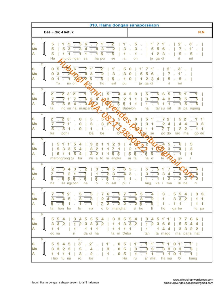 Hamu Dongan Sahaporseaon | PDF