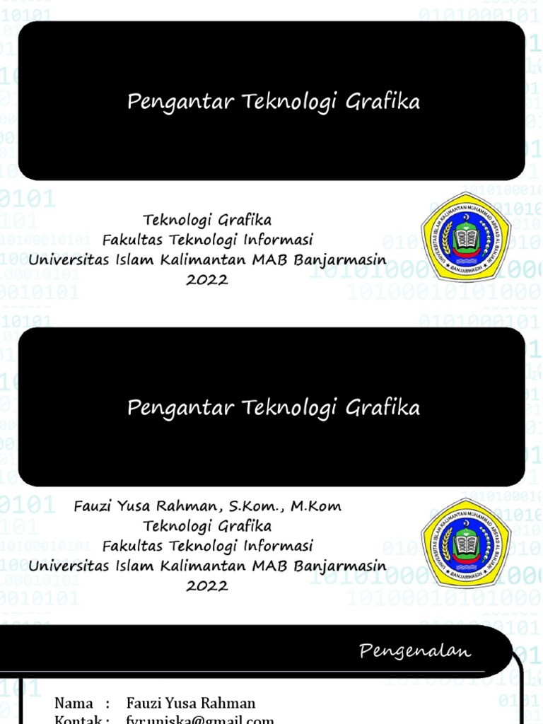 Pengantar Teknologi Grafika | PDF | Metode & Bahan Ajar | Komputer