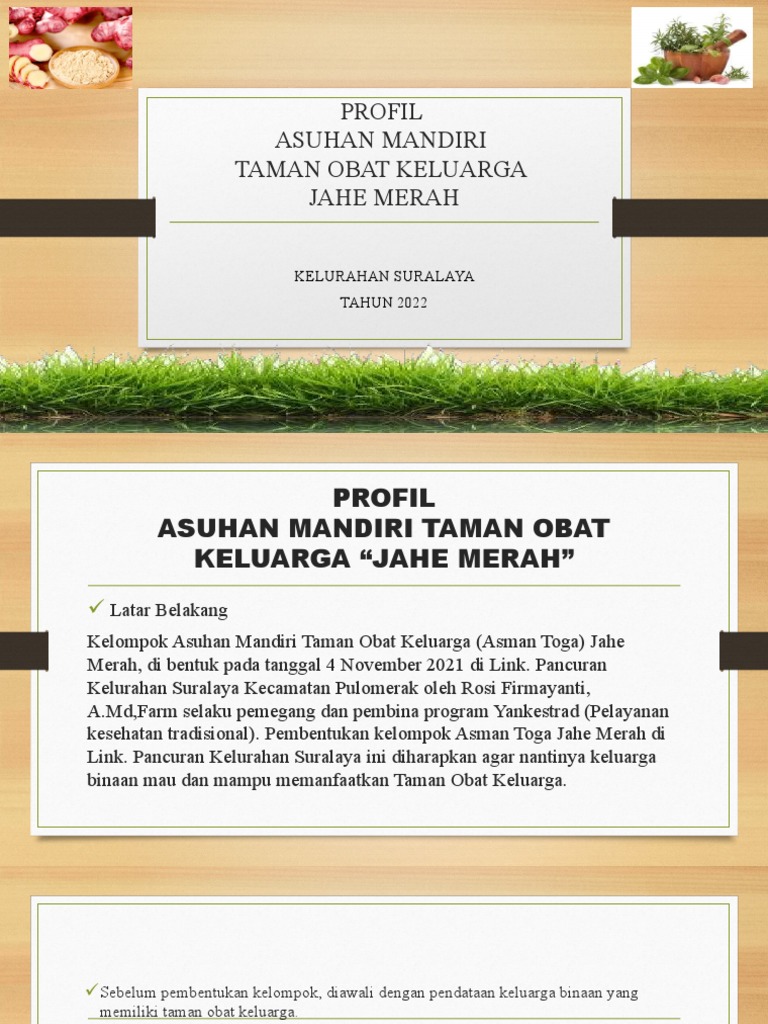Profil Asman Toga Jahe Merah Suralaya | PDF