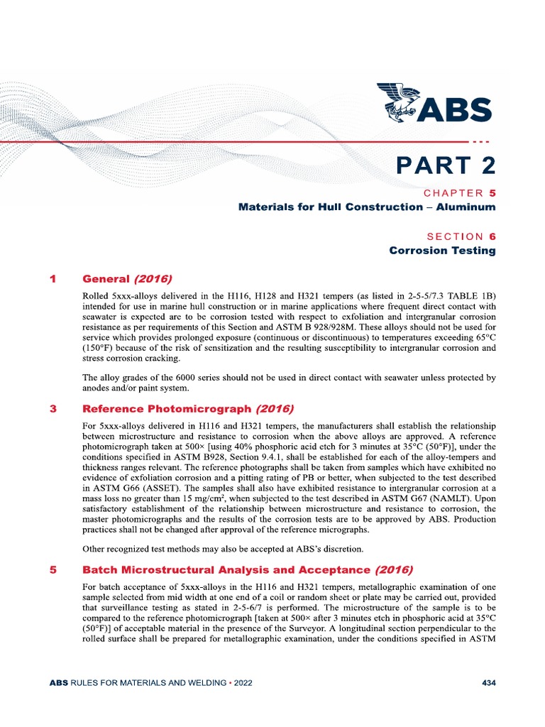 Aluminum Grade Corrosion Testing ABS - 1 | PDF