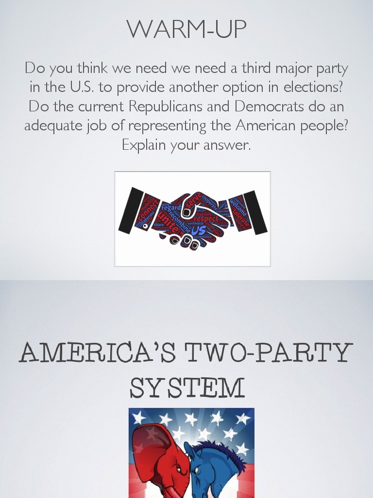 Two Party System Presentation | PDF | Political Parties | Democratic ...