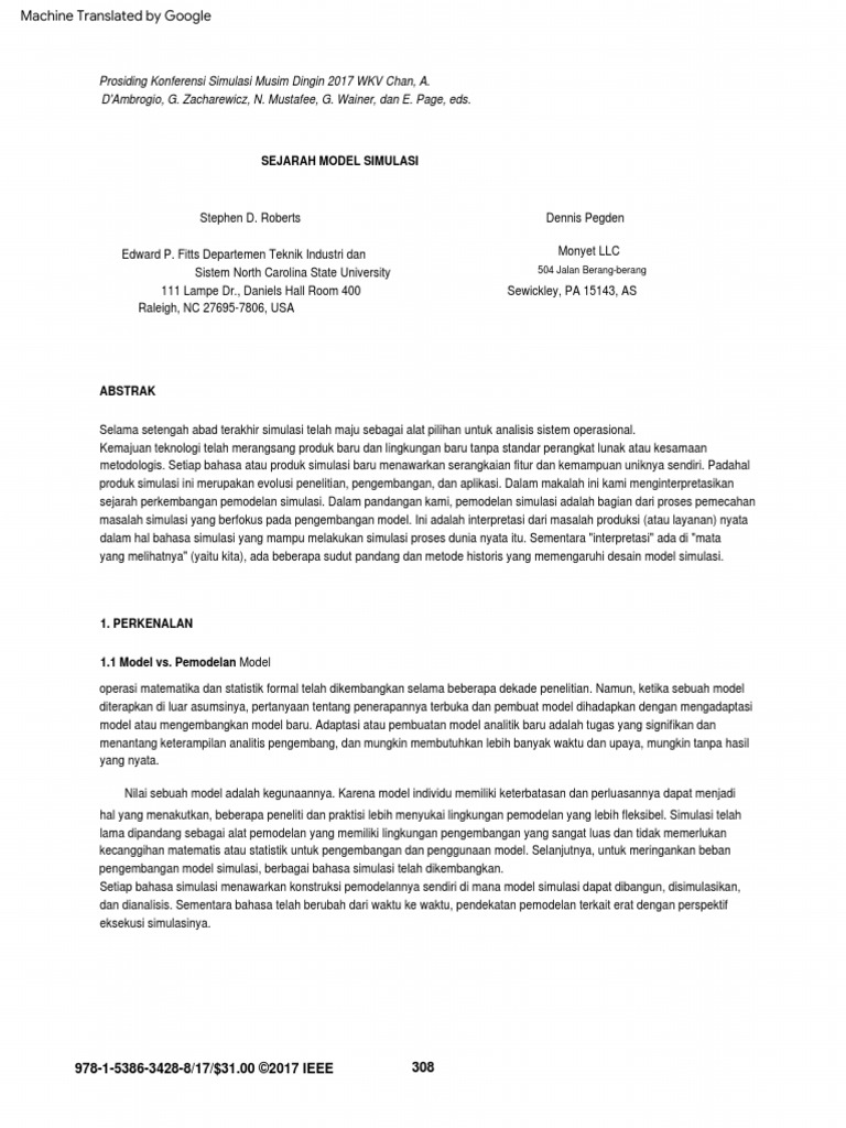 History of Simulation and Modeling in Decision Science | PDF