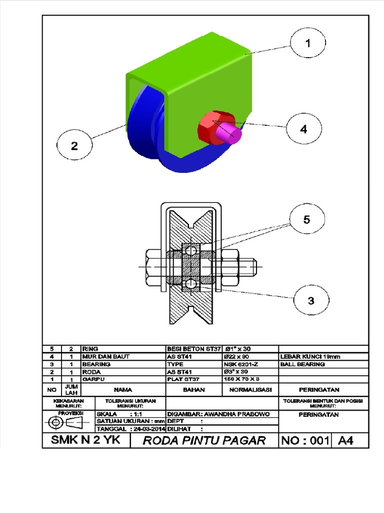 roda-bearing-autocad | PDF