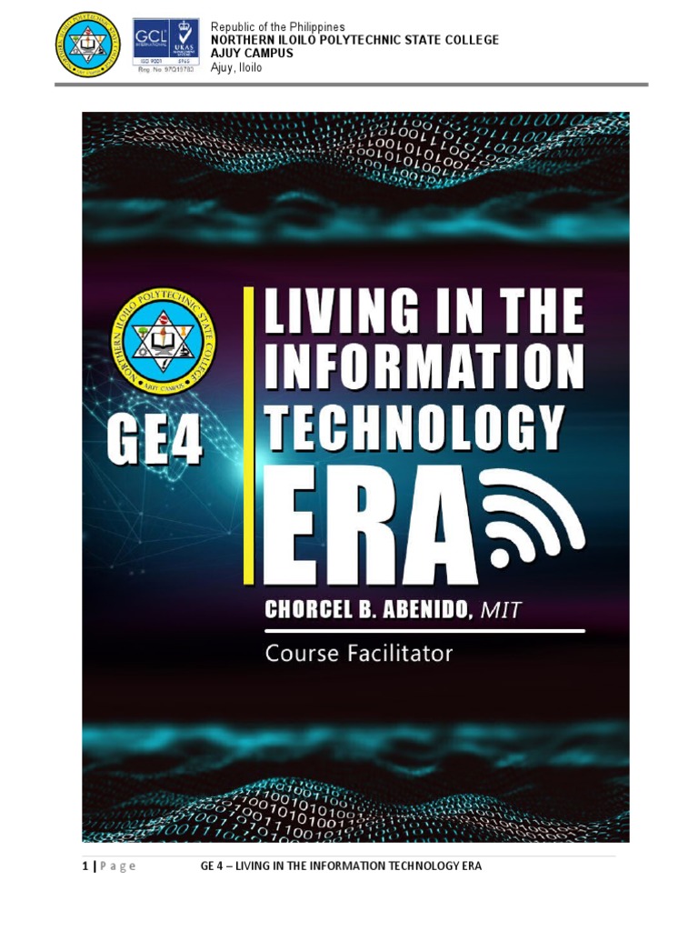 Module 1 Lesson 3-5 - GE 4 Living in The IT Era | PDF | Personal ...