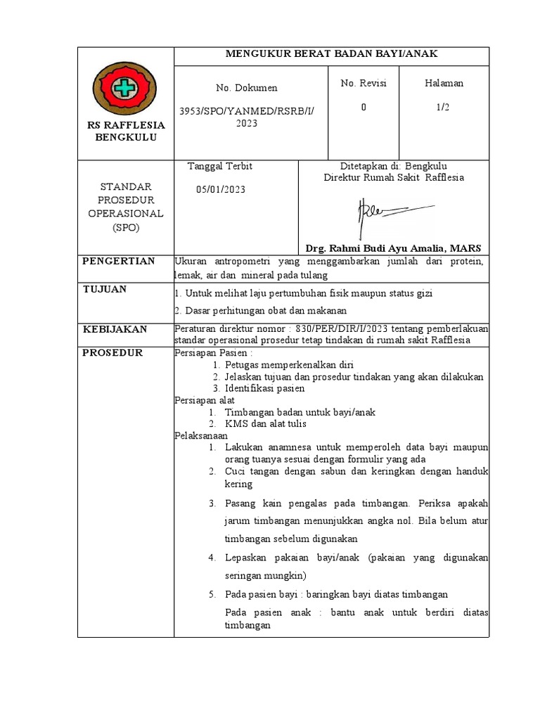 Sop BB Bayi Anak | PDF