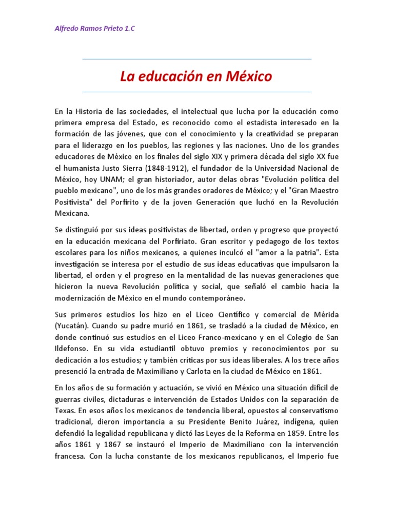 La Educacion En Mexico Descargar Gratis Pdf México