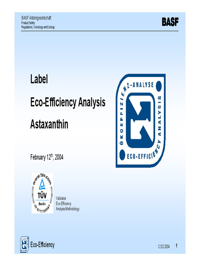 BASF Label Astaxanthin | PDF | Greenhouse Gas | Ecology