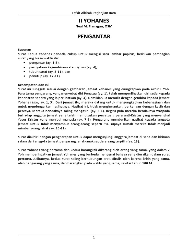 Ii Yohanes | PDF