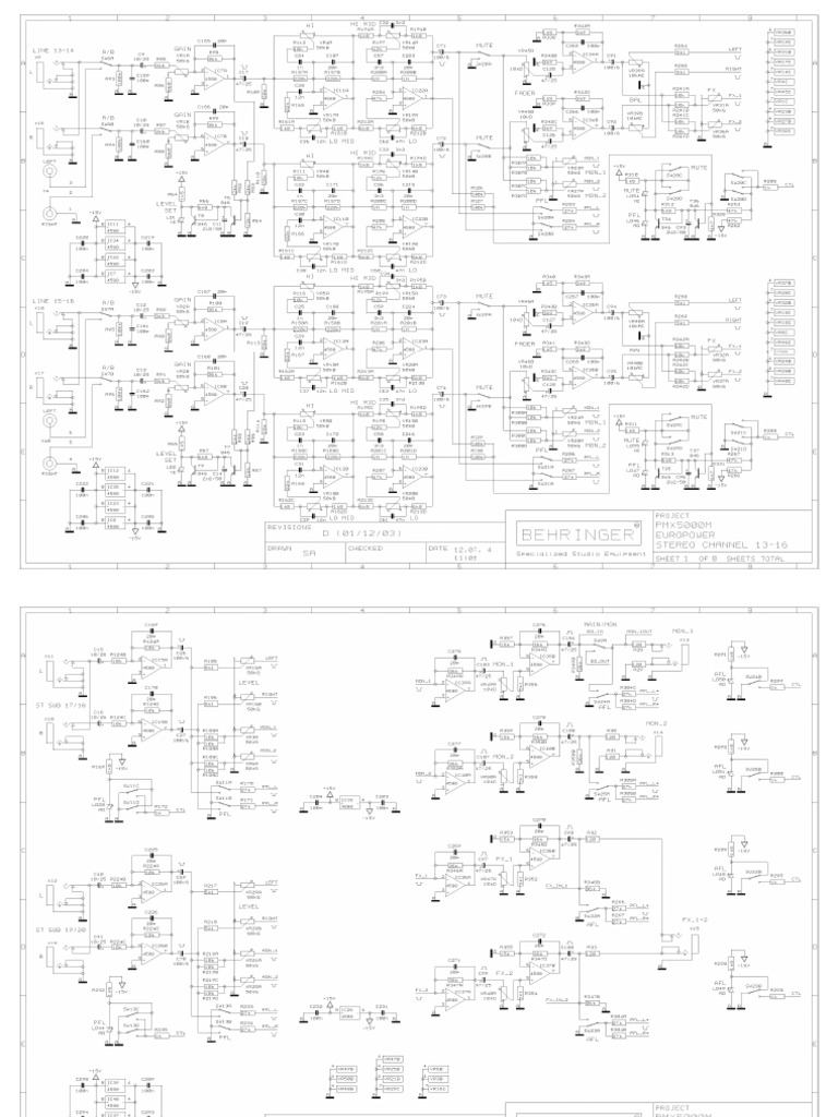 Behringer PMH 5000 Schematics | PDF