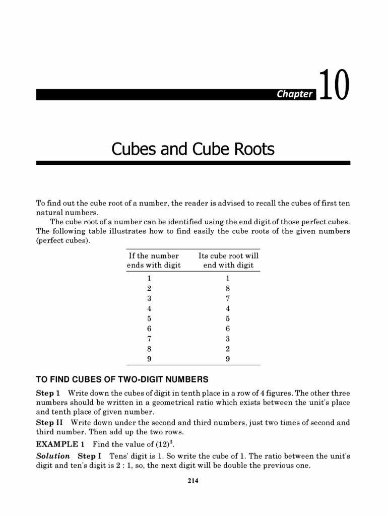 Cubes & Cube Roots | PDF