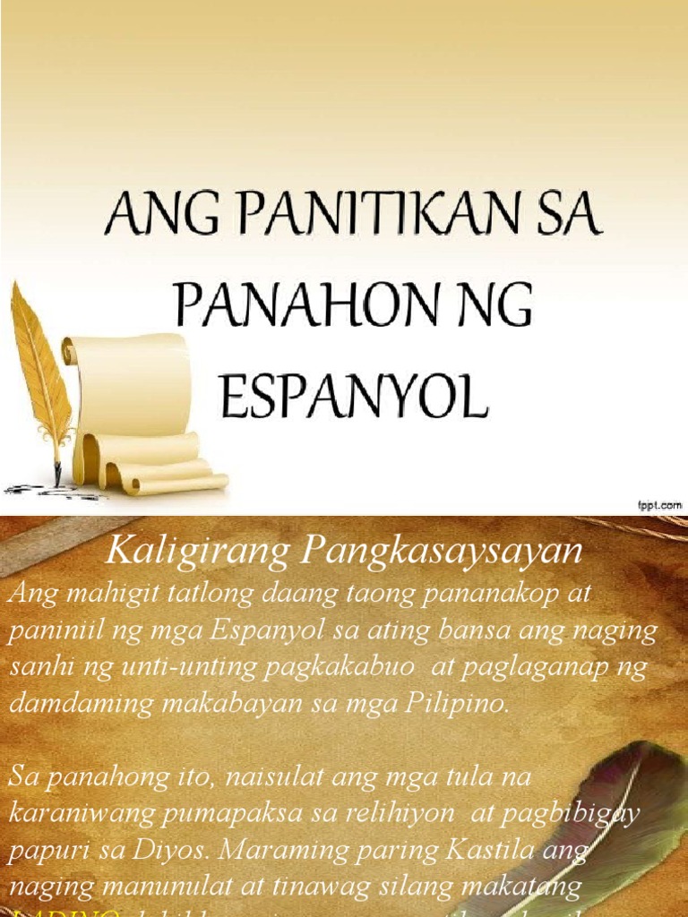GRADE 8 Panahon NG Espanyol | PDF