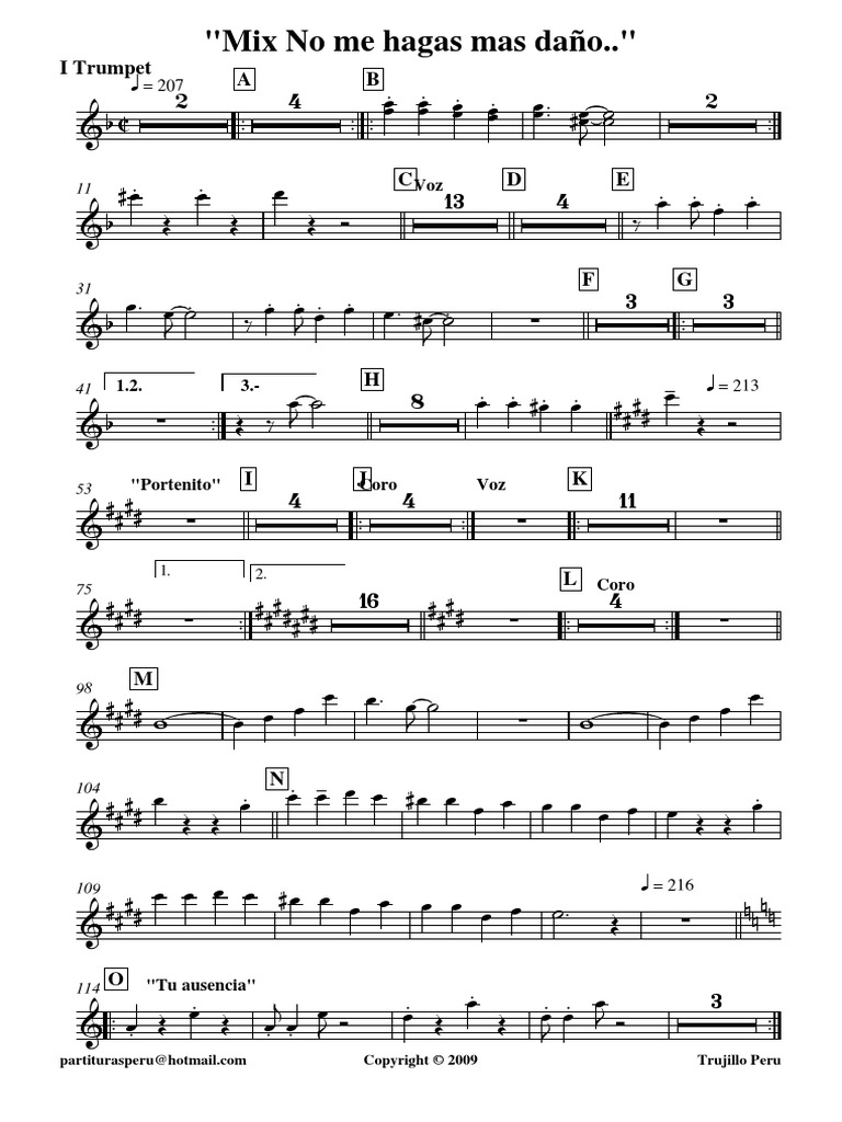 Agua Bella - Mix No Me Hagas Mas Daño | PDF