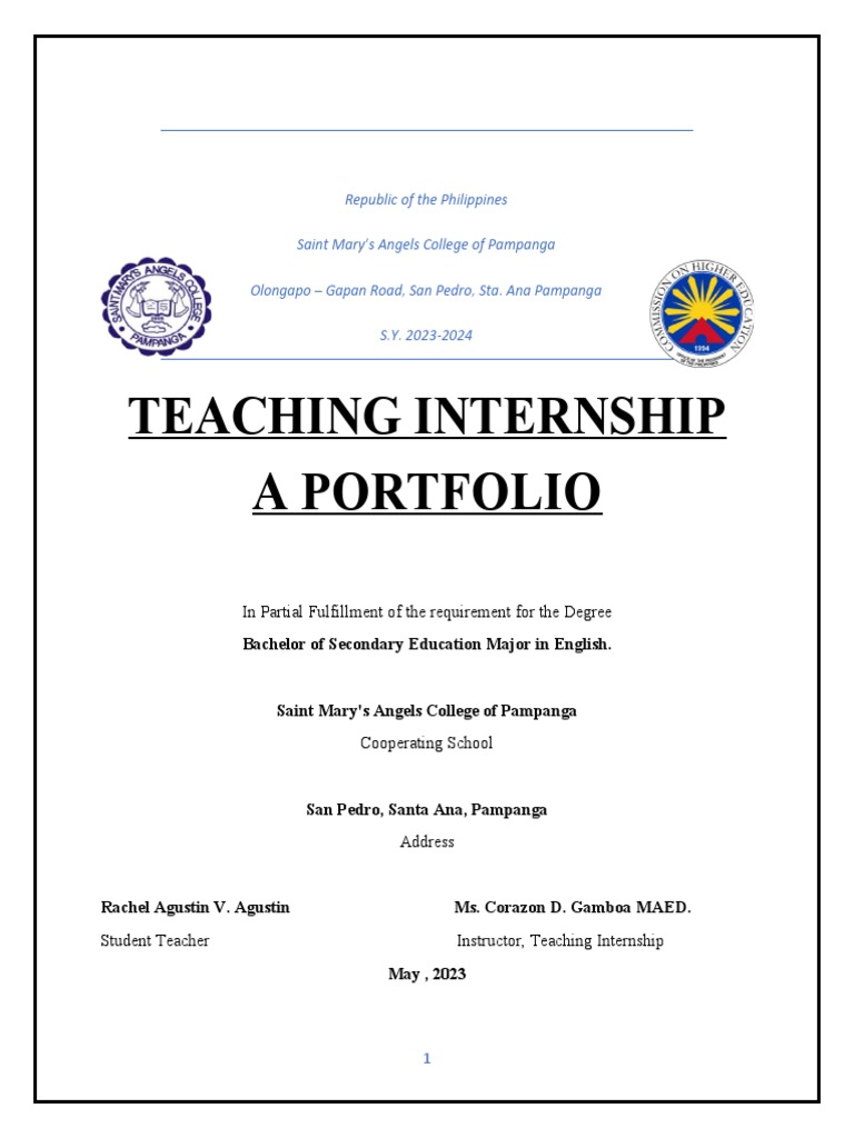 Portfolio Format | PDF | Teachers | Academic Degree