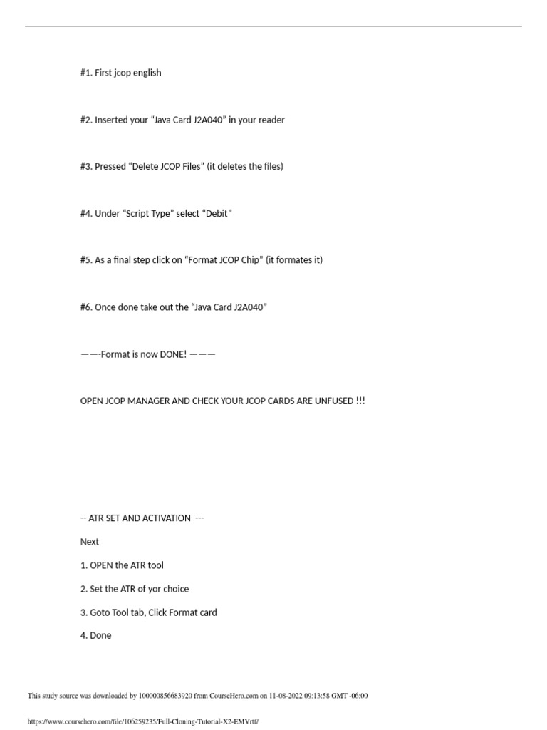 Complete JCOP and EMV cloning guide | PDF | Emv | Computing