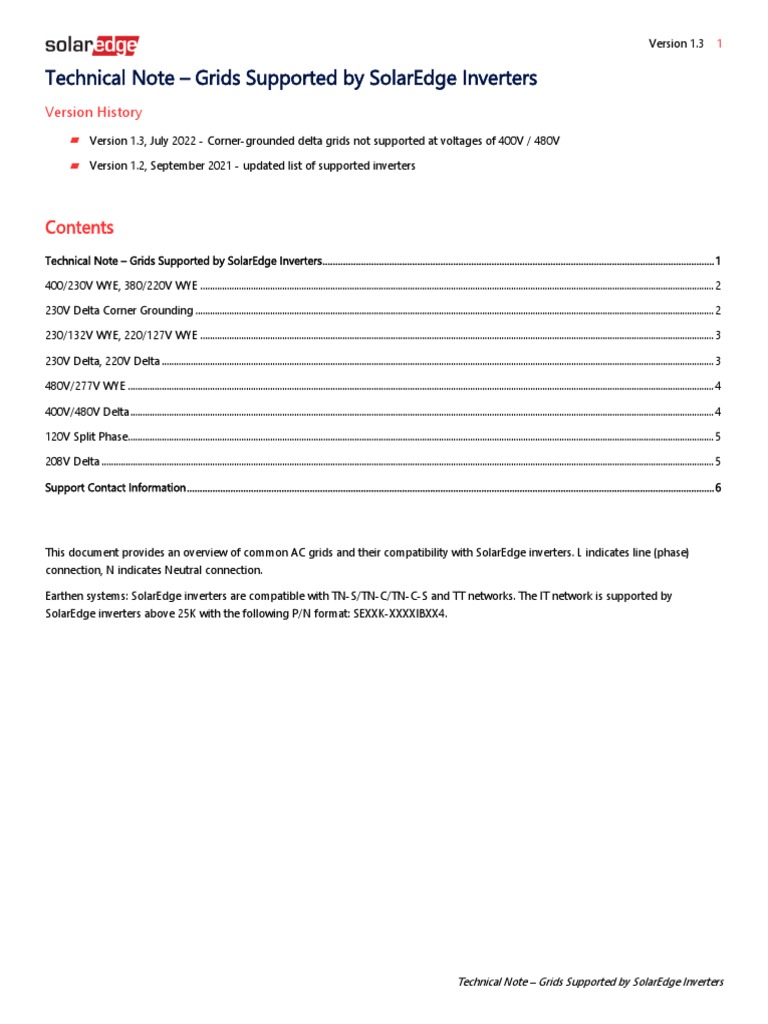 Grids Supported by Se Inverters Europe and Apac | PDF | Mains ...
