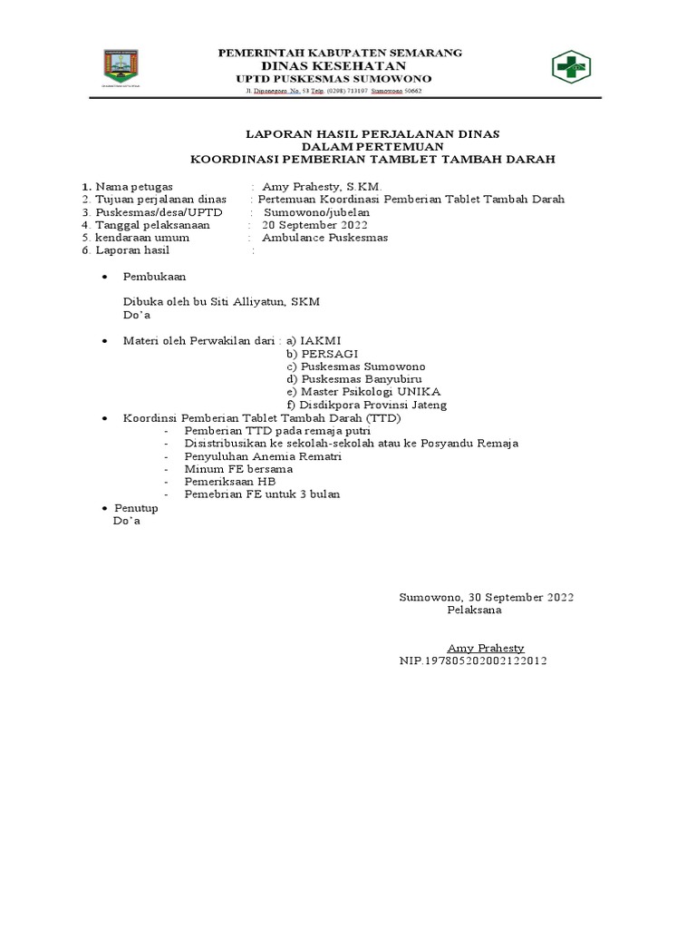 Laporan Hasil Rapat 2022 | PDF