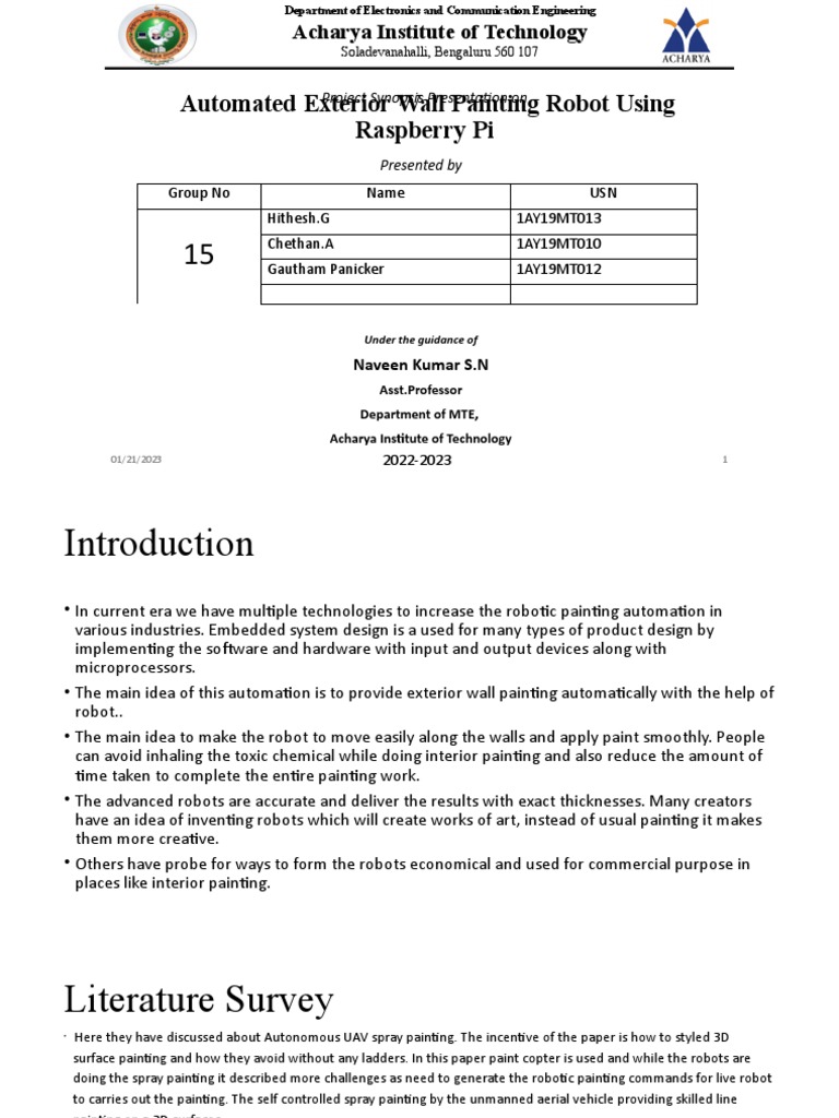 Automated Exterior Wall Painting Robot Using Raspberry Pi | PDF | Technology & Engineering
