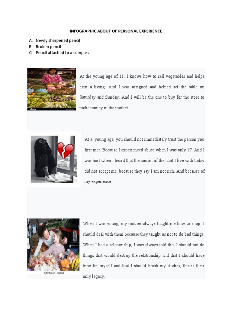 Infographic About of Personal Experience | PDF | Self-Improvement ...
