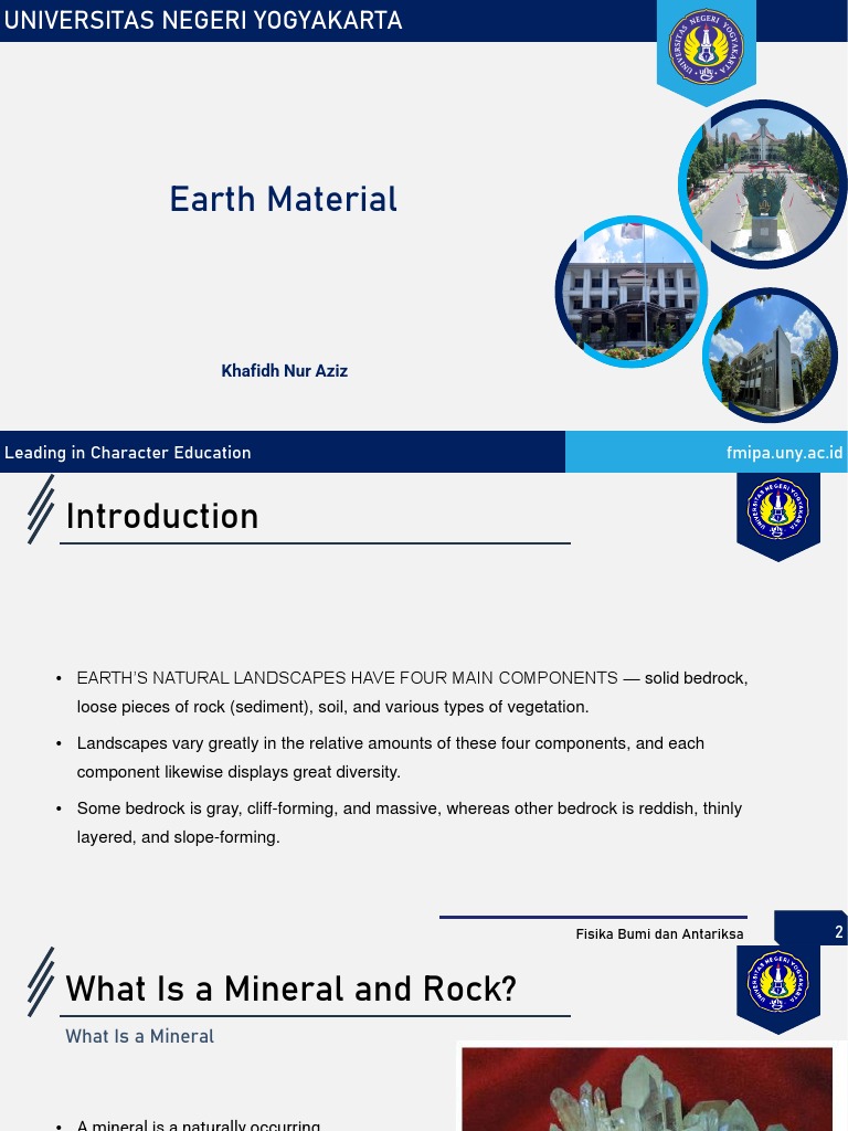 Week 10 - Earth Material | PDF | Sedimentary Rock | Rock (Geology)