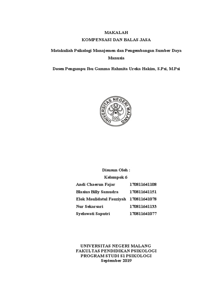 Makalah MSDM Kompensasi | PDF