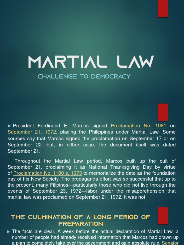 GROUP 14 Martial Law Challenge To Democracy | PDF | Juan Ponce Enrile ...