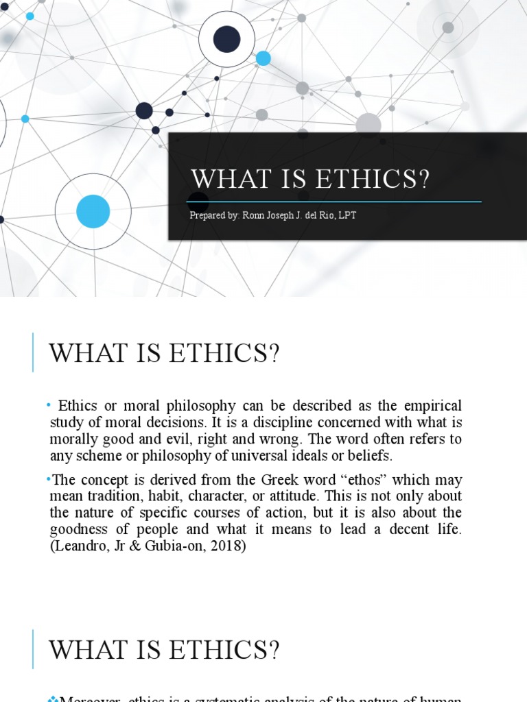 What is Ethics | PDF | Morality | Good And Evil