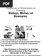 EPP 5 Q4 WEEK 2 LESSON 2 Kagamitan at Kasangkapan Sa Gawaing-Kahoy ...