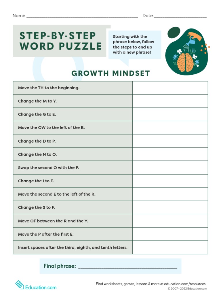 Step by Step Word Puzzle | PDF