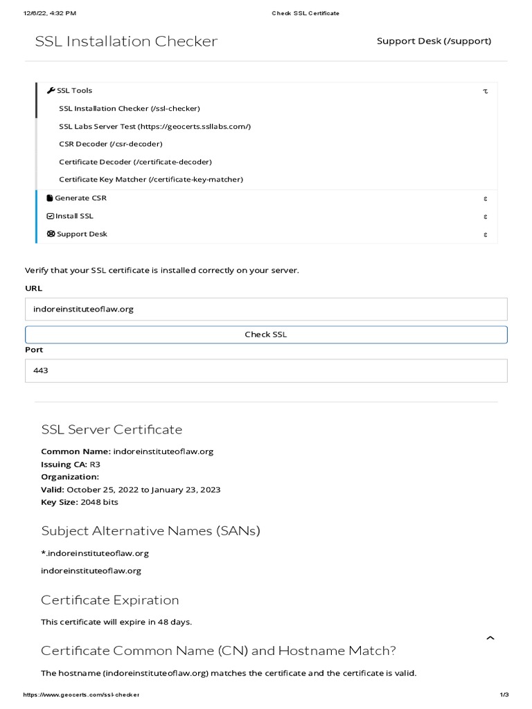 Check Ssl Certificate Ssl Pdf