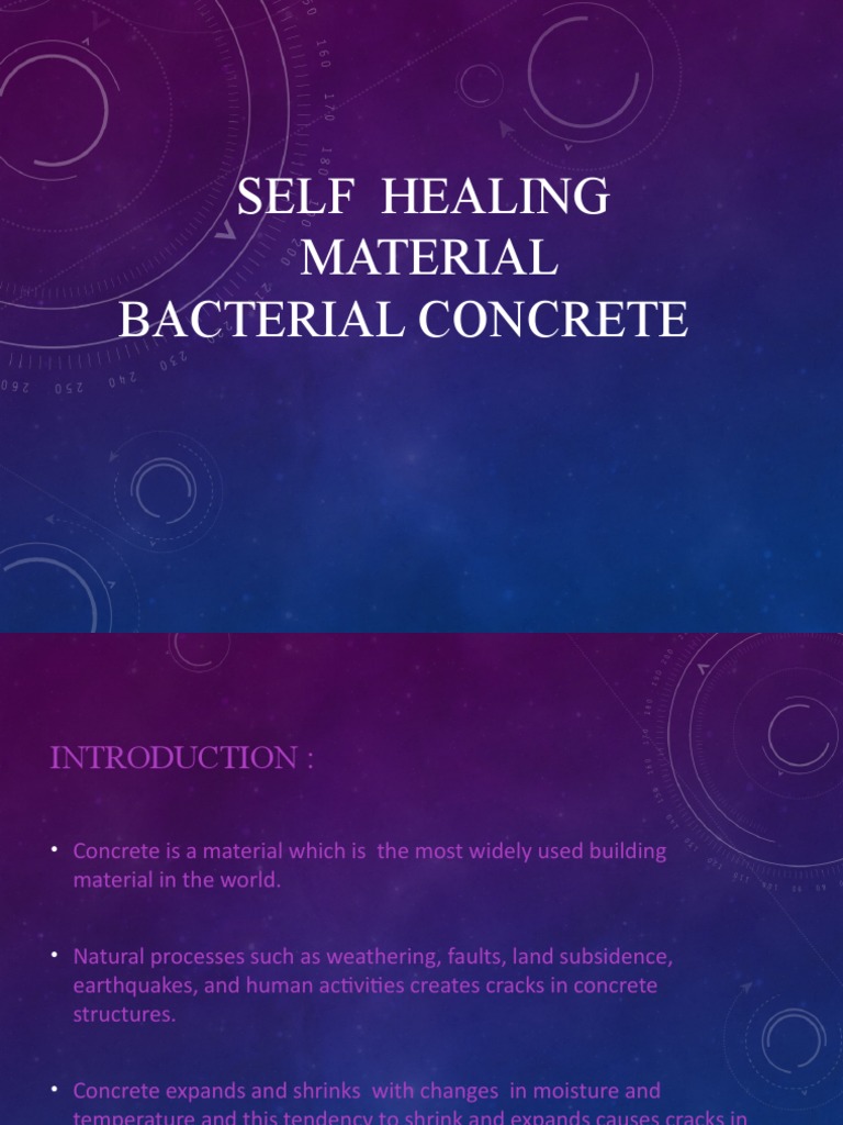 Self Healing Material Bacterial Concrete | PDF | Concrete | Nature Self Healing Material Bacterial Concrete | PDF | Concrete | Nature