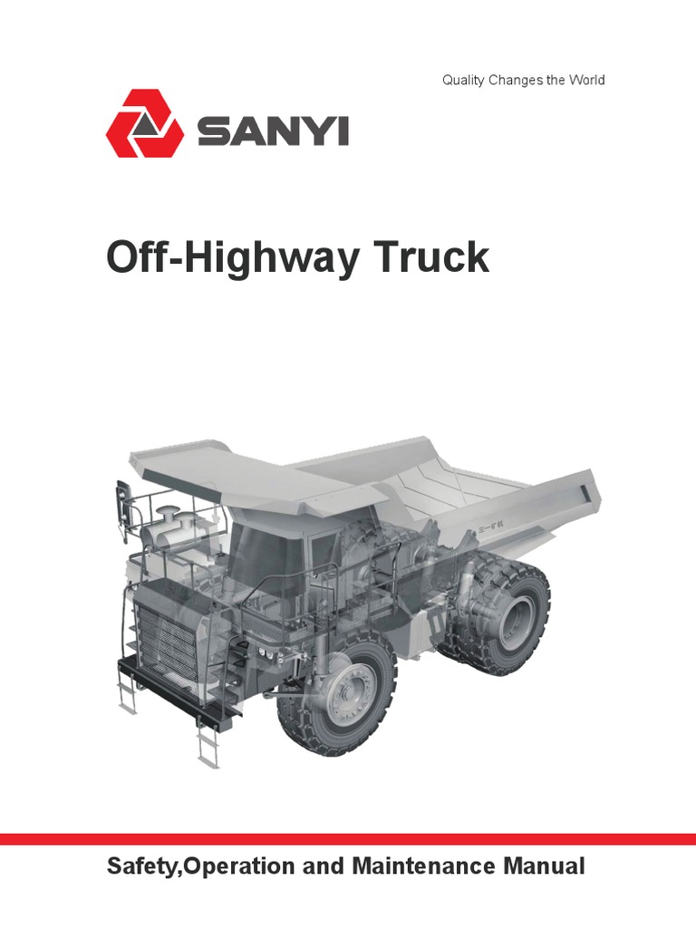 Sany Operation | PDF | Safety | Truck