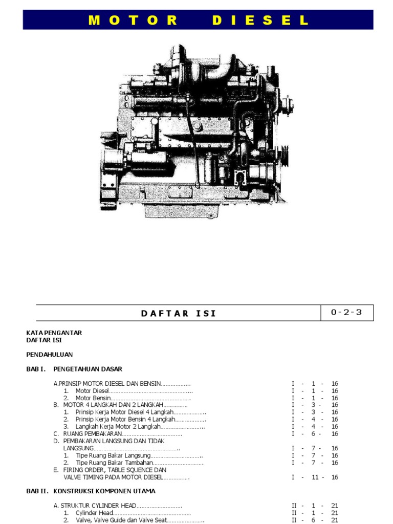 Bahan Ajar Engine Diesel | PDF