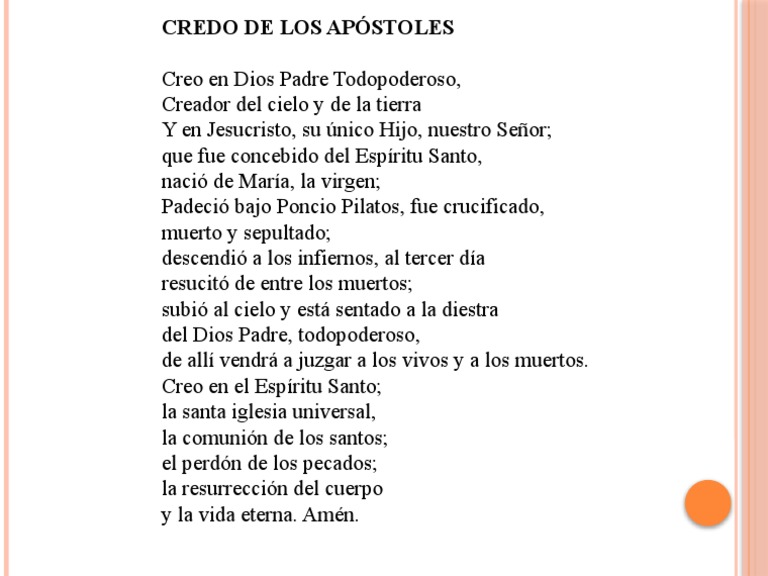 05 Credo de Los Apostoles | PDF