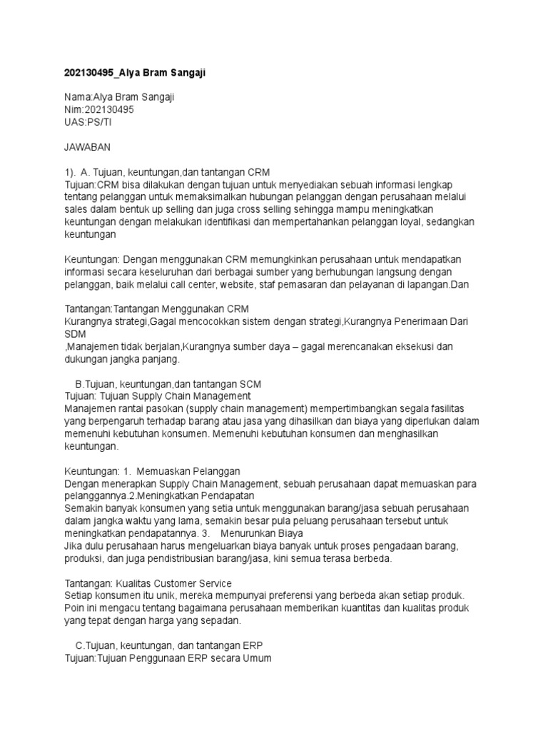 Alya Bram Sangaji - 1 | PDF