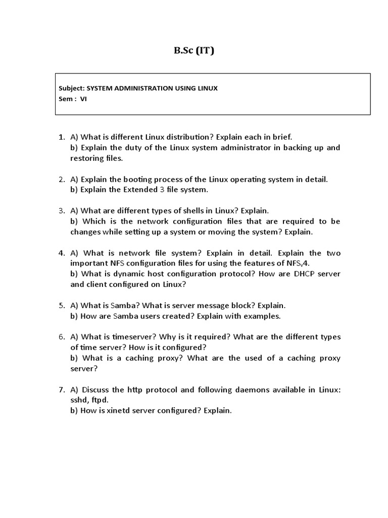System Administration Using Linux | PDF