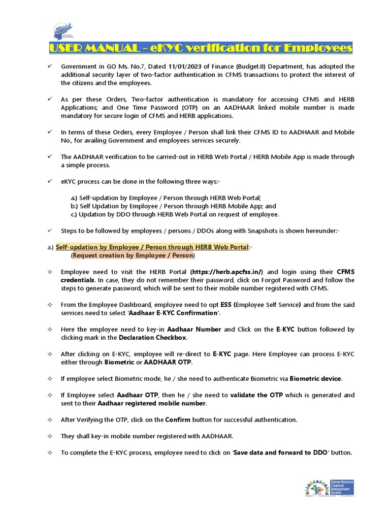 User Manual - eKYC - Employees | PDF | Password | Mobile App