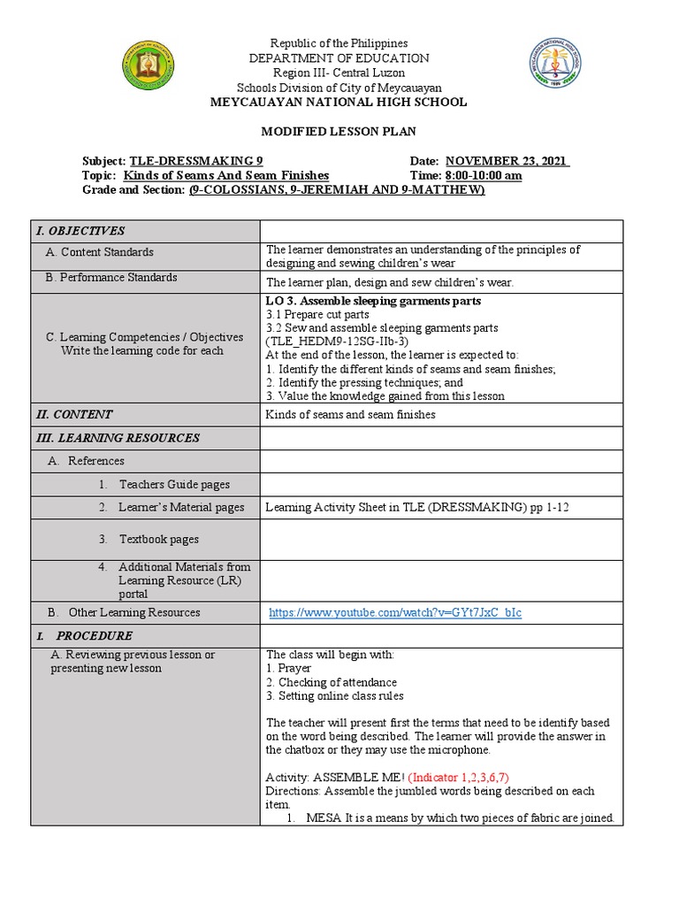 Dlp 1 And 2 Pdf Seam Sewing Sewing