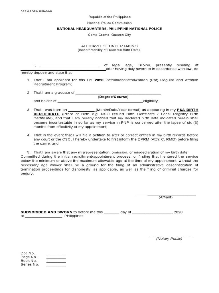 Incontestability Declared Birth 1 | PDF | Affidavit | Legal Procedure