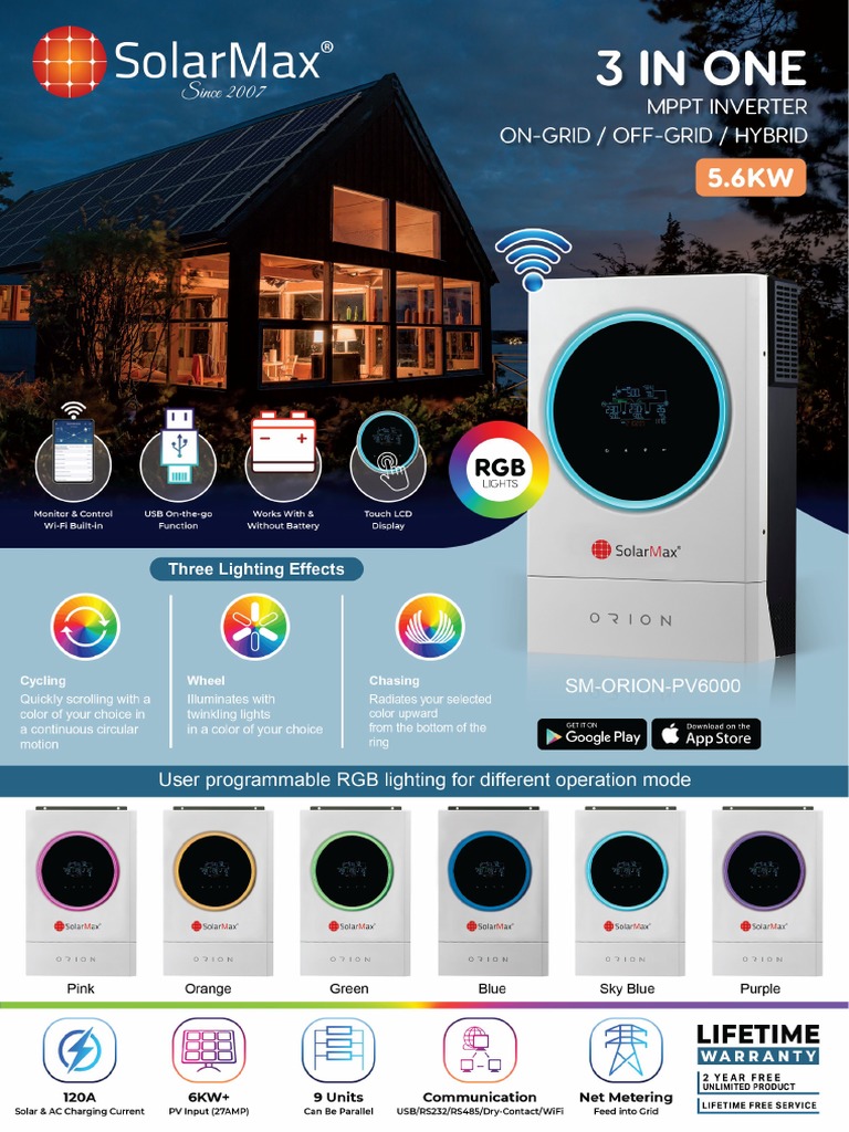 SolarMax Orion Series PV6000 | PDF