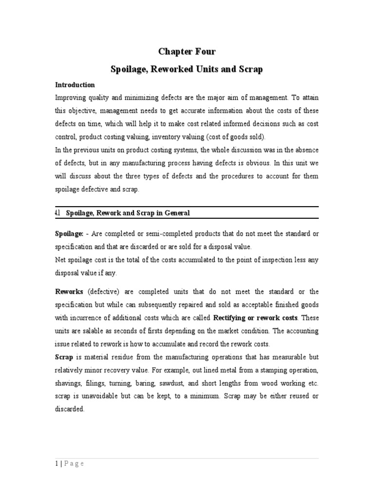 C.A-I Chapter-4 | PDF | Scrap | Inventory