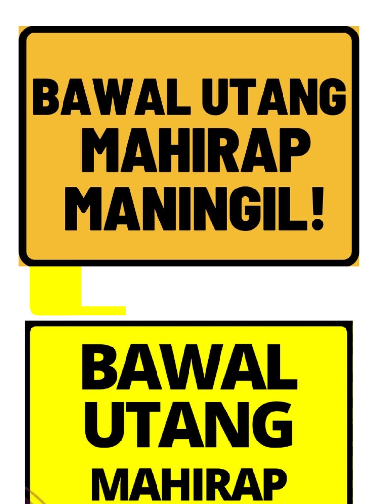 Bawal Utang Signage | PDF