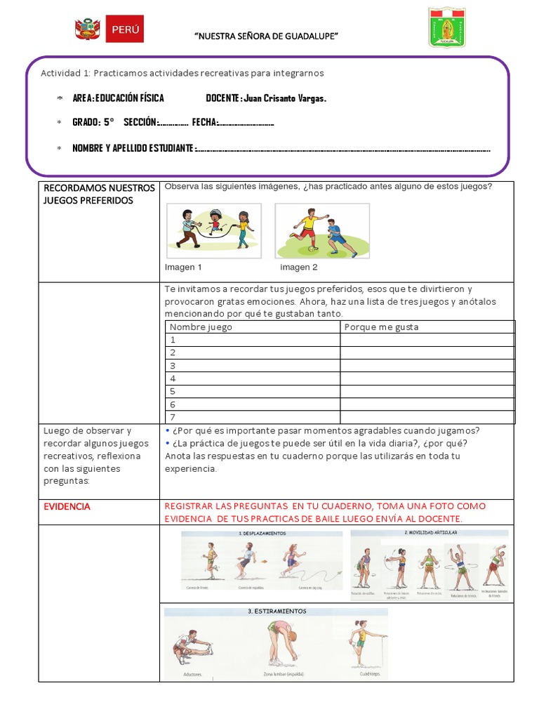 5° Actividad para El Estudiante 01 | PDF | Pelota