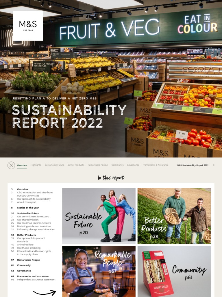 M&S Sustainability Report 2022 | PDF | Sustainability | Natural Environment
